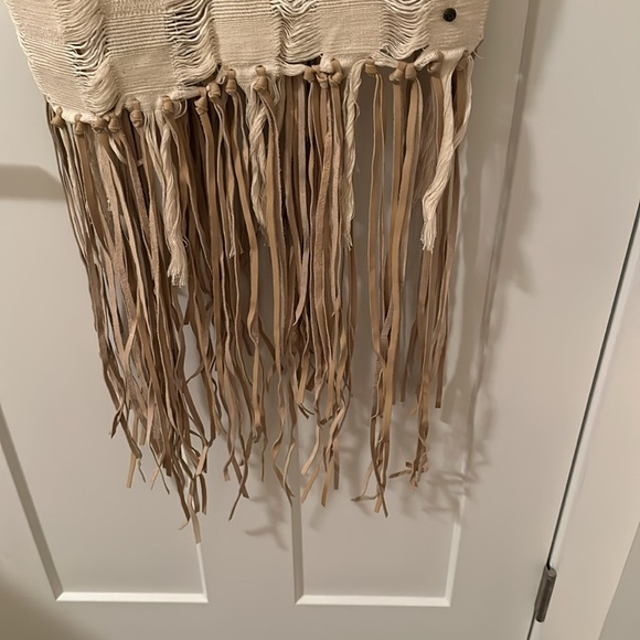 Raw | Swim | Raw Brand Sheer Cotton Beach Caftan With Leather Fringe ...